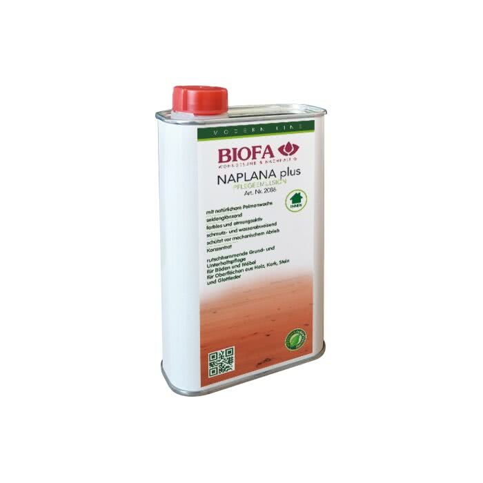 Biofa NAPLANA Plus Pflegeemulsion antirutsch lösemittelfrei, 2086, 0,5 Liter