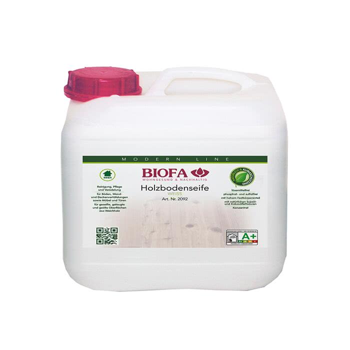 Biofa Holzbodenseife weiß lösemittelfrei, 2092, 5 Liter