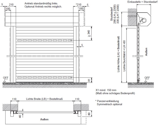 Rolltor aus Aluminium, inkl. Antrieb, » Scheurich24.de